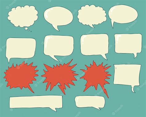 Premium Vector Speech Bubbles Voice Bubble Set Vector Illustration