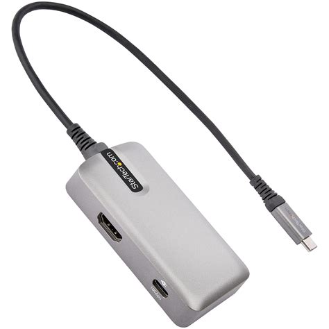 StarTech.com USB-C to 4K 60Hz HDMI 2.0 Hub + 3 USB ports (1 x USB type ...