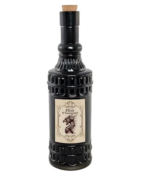 Black Potion Bottle Dragon Elixir 23cm ★ Gothic Decoration Horror