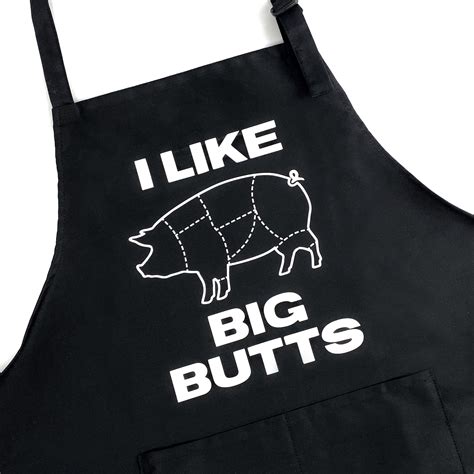 Guyaprons I Like Big Butts Apron Funny Apron For Men Bbq Grill Apron