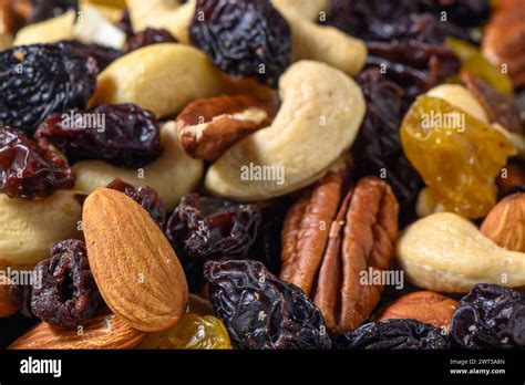 Mixture Of Nuts And Dried Fruits Complemented By Vitamins And Trace