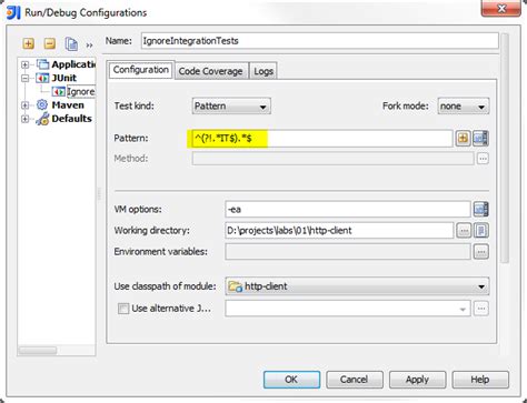 Java Excluding Tests From Being Run In Intellij Stack Overflow