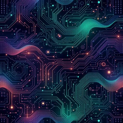 Free Glowing Circuit Matrix Image Circuit Technology Geometric