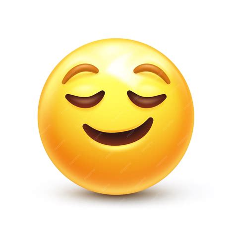 Emoji Tranquilo Emoticono Aliviado Cara Pacífica Con Los Ojos