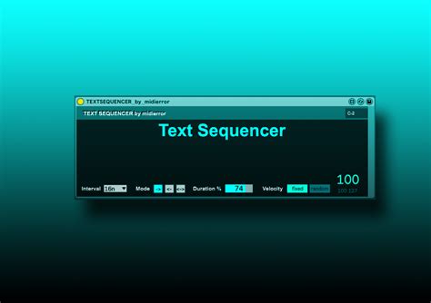Text To MIDI Sequencer Max Live ASCII Characters To Notes