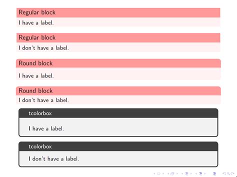 Tikz Pgf Beamer Using Label For Blocks Adds Vertical Space Tex