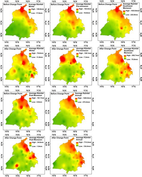 Seasonal And Annual Spatial Distribution Of Average Annual Rainfall