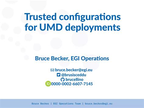 Trusted Configurations For E Infrastructure Deployment Ppt