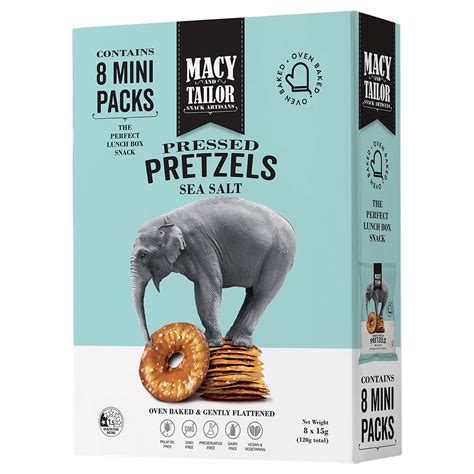 Macy And Tailor Pressed Pretzels Sea Salt And Honey Mustard 24 Pack The Good Store