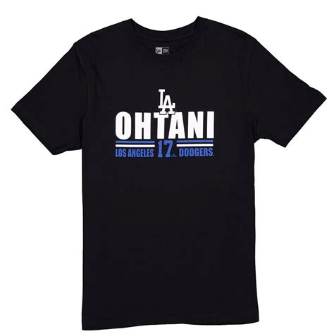 Los Angeles Dodgers Shohei Othani Mens Name And Number T Shirt Bla