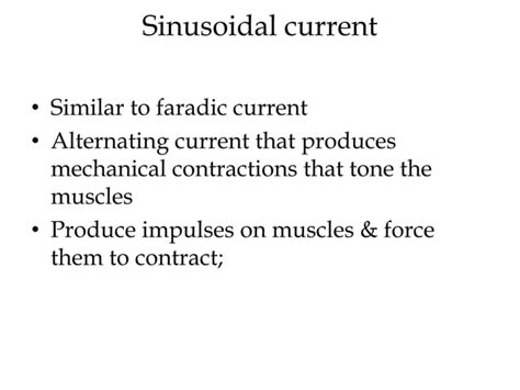 Sinusoidal Current PPTX Medical Health