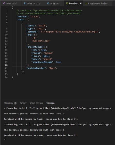 How Can I See Compiler S Output When Running Task In Visual Studio Code Stack Overflow