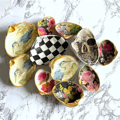 Decoupage Shells Etsy