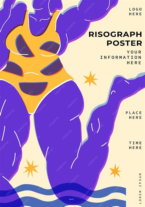 손으로 그린 리소 그래프 포스터 디자인 무료 벡터