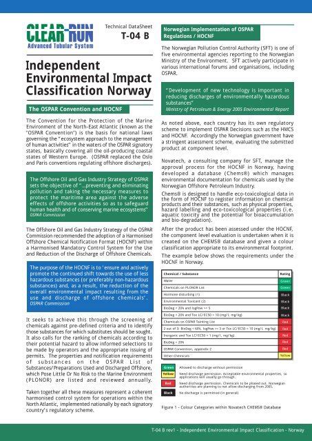 Independent Environmental Impact Classification Norway