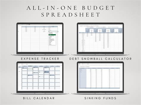 Excel Template Finance Spreadsheet Bundle Digital Budget Etsy