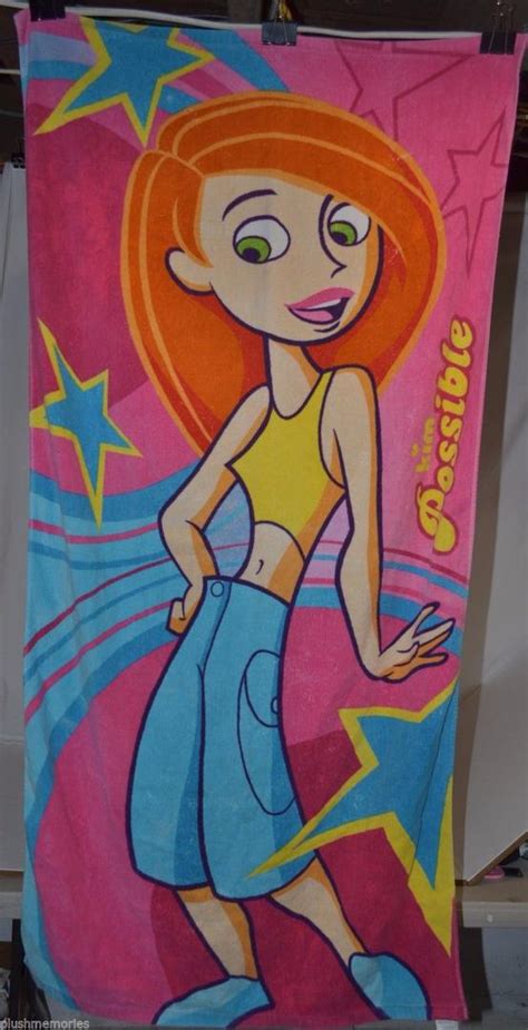 Kim Possible Beach Towel Disney Store Pink Blue Stars 1802333452