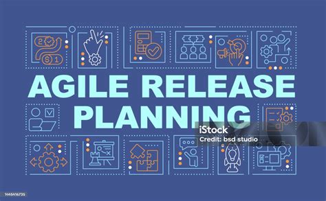 Agile Release Planning Word Concepts Dark Blue Banner Stock Illustration Download Image Now
