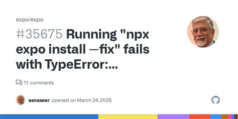 Running Npx Expo Install Fix Fails With Typeerror Settingsget Is