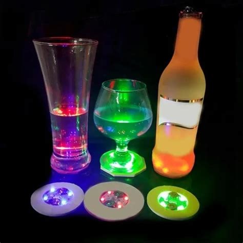 Wholesale Price 3 Mode Led Luminous Coaster Glow In The Dark