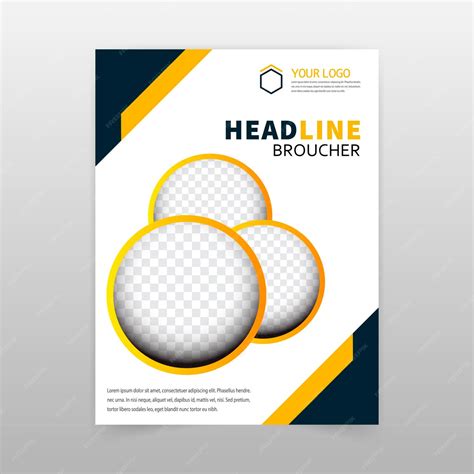 Premium Vector Modern Blue And Yellow Colors Flyer Design Template Corporate Creative Idea