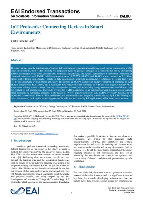 Pdf Iot Protocols Connecting Devices In Smart Environments