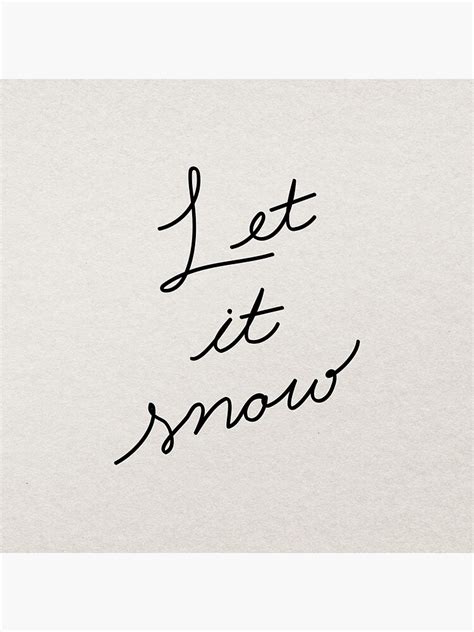 Let It Snow Aesthetic Cursive Digital Art Sticker By ZipYourTrip Redbubble