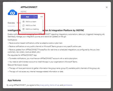 Configuring Teams Bot Appseconnect Product Docs