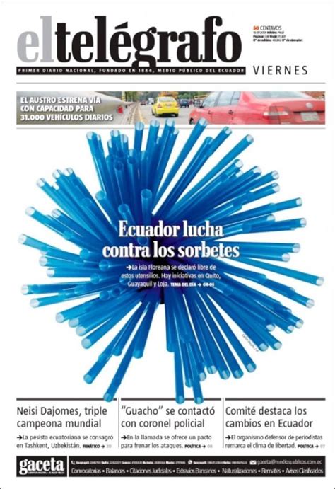 Periódico El Telégrafo Ecuador Periódicos De Ecuador Edición De