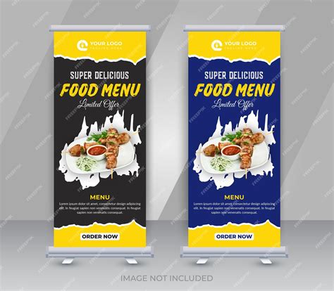 Premium Vector Restaurant Food Menu Rollup Or Pop Up Standee Banner