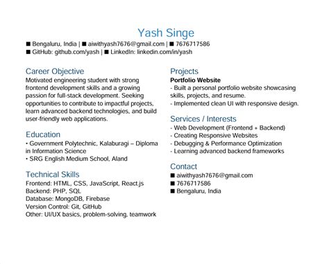 Github Yashsinge7676portfolio Yash A Modern And Responsive Personal Portfolio Website Built