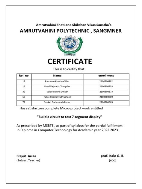 Dte Micro Project Report 77 Pdf Electronics Electronic Engineering