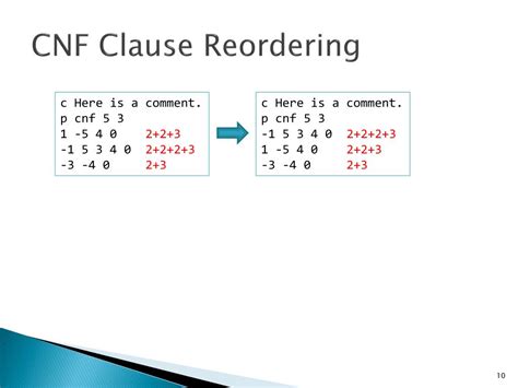 Ppt Simultaneous Cnf Encoder Optimization With Sat Solver Setting