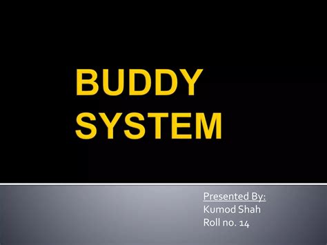 Buddy Memory Allocation System Ppt