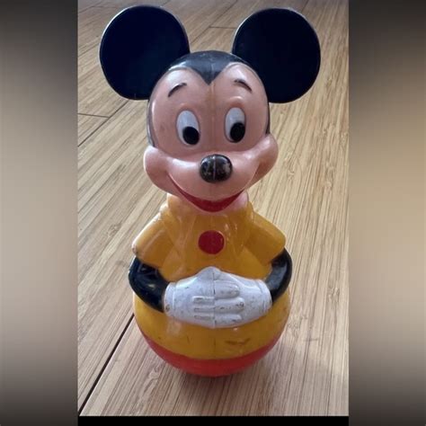 Disney Toys Vintage Disney Mickey Mouse Weeble Wobble Toy Poshmark