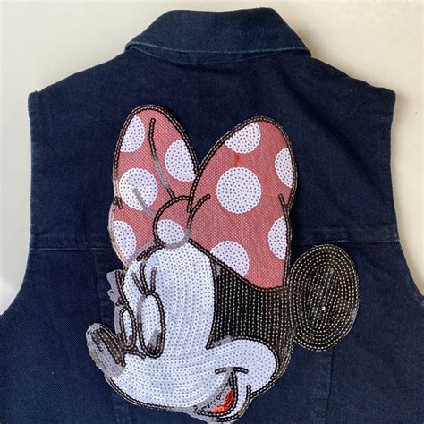 Large Sequin Minnie Mouse Patch Minnie Bow Patch Disney Iron Etsy
