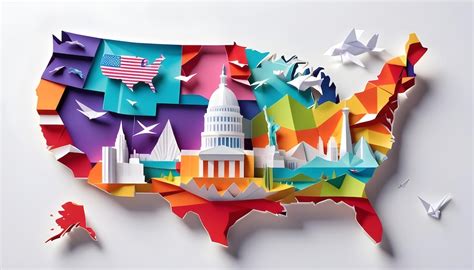 Us Map Design Vector Illustration Creative Country Wallpaper Premium