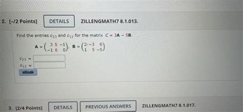 Solved Write The Given Sum As A Single Column Matrix