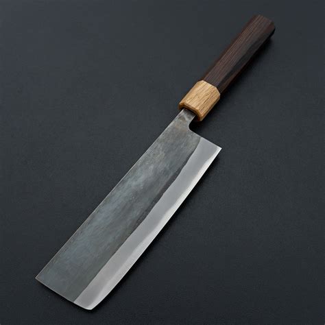 Hitohira Td Blue 2 Stainless Clad Kurouchi Nakiri 165mm Wenge Handle