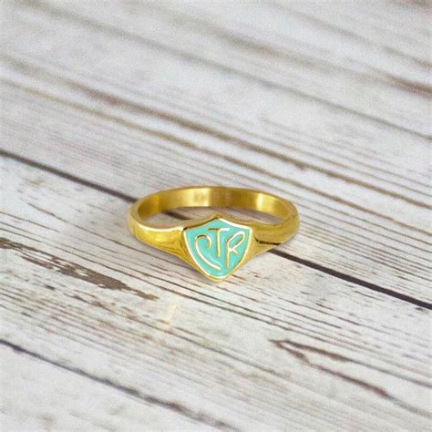 166 Ctr Classic Mint Gold Ring Stainless Steel