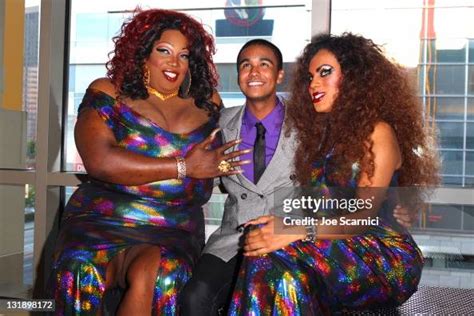 Actors Lady Red Couture Cameron Koa And Roxy Wood Attends The Leave