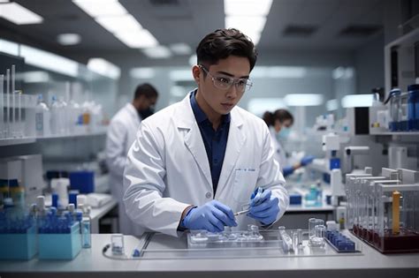 Premium AI Image Biochemistry Lab Exploration