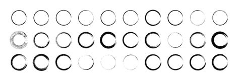 Premium Vector Grunge Circles Grunge Round Shapes Vector Illustration