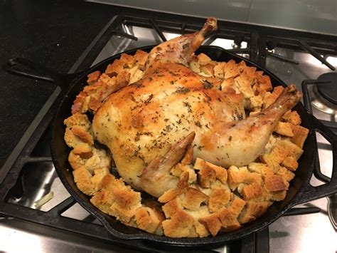 Skillet Roasted Chicken And Stuffing Peris Place For Recipes