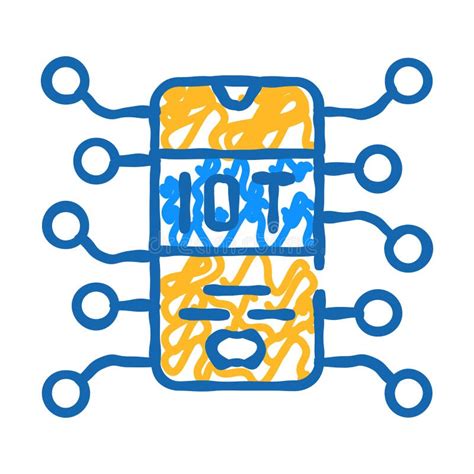 Iot Financial Technology Icon Doodle Illustration Stock Vector Illustration Of Online