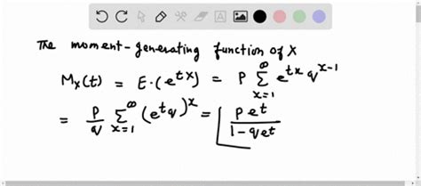 SOLVED Find The Distribution Of A Geometric Sum Of Exponential Random Variables By Using Moment