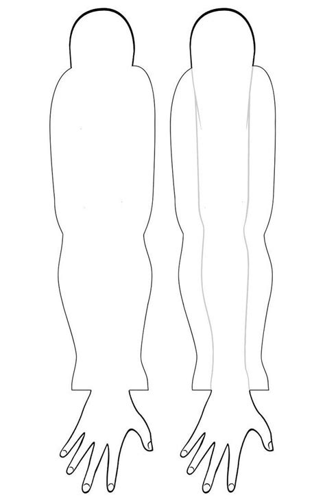Arm Outline Template Social Media Template