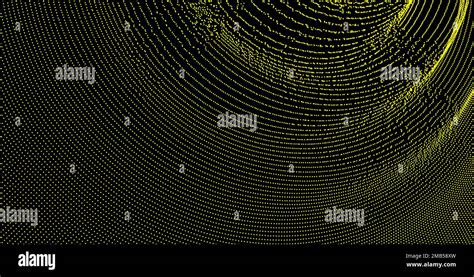 Abstract Science Or Technology Background Network Illustration With Particle 3d Grid Surface