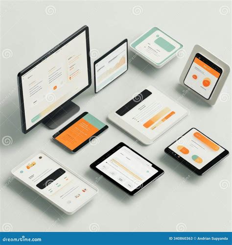 Modern Dashboard Ui Ux Kit Design Vector Illustration 241888640