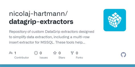 Github Nicolaj Hartmann Datagrip Extractors Repository Of Custom Datagrip Extractors Designed